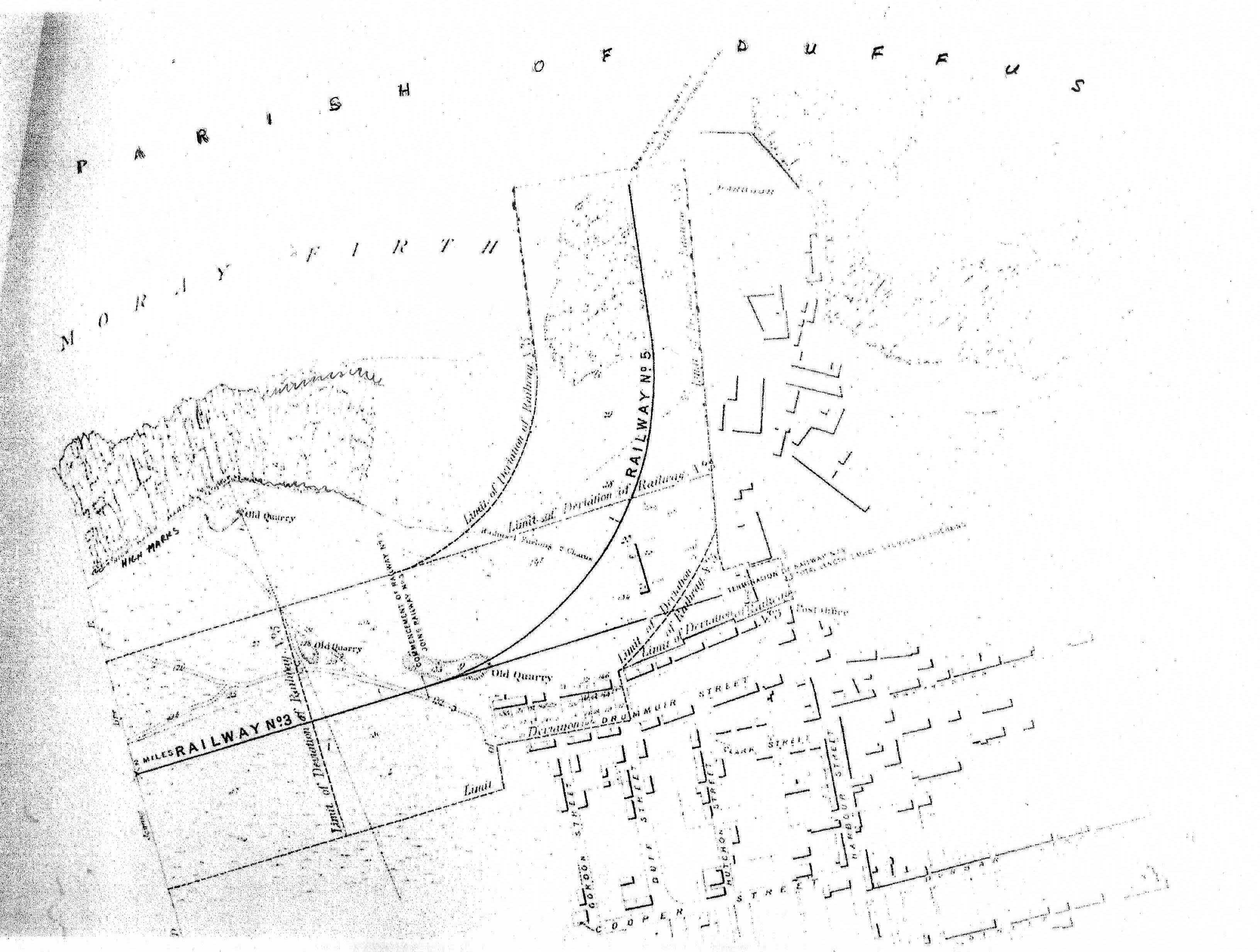1880s – Proposed railway to harbour line No 5 – Hopeman History